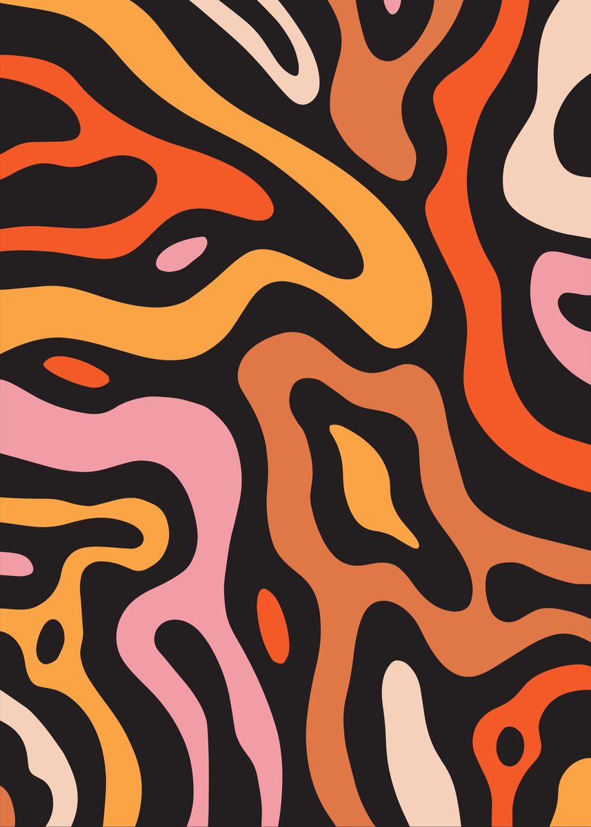 'Colorful Topography' Poster, picture, metal print, paint by Ydha ...