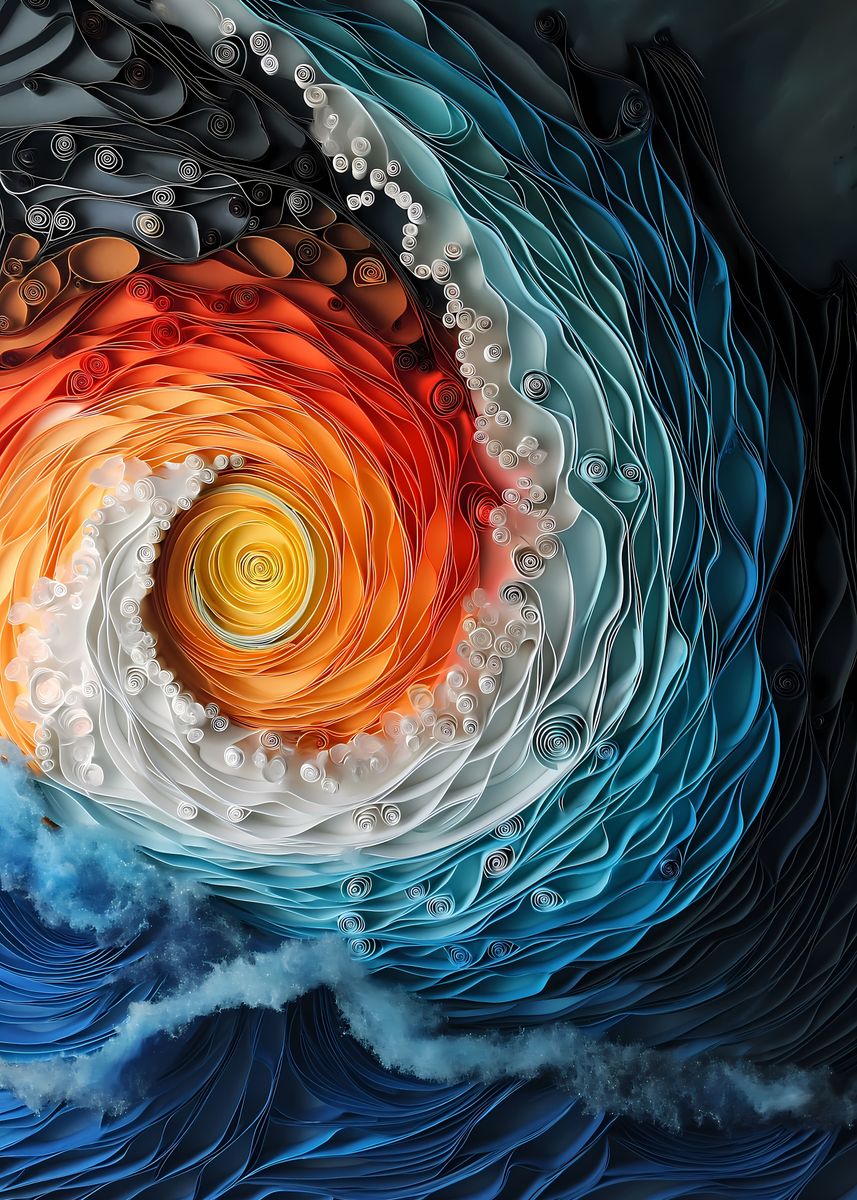 'Hurricanes Eye' Poster, picture, metal print, paint by Ambient ...