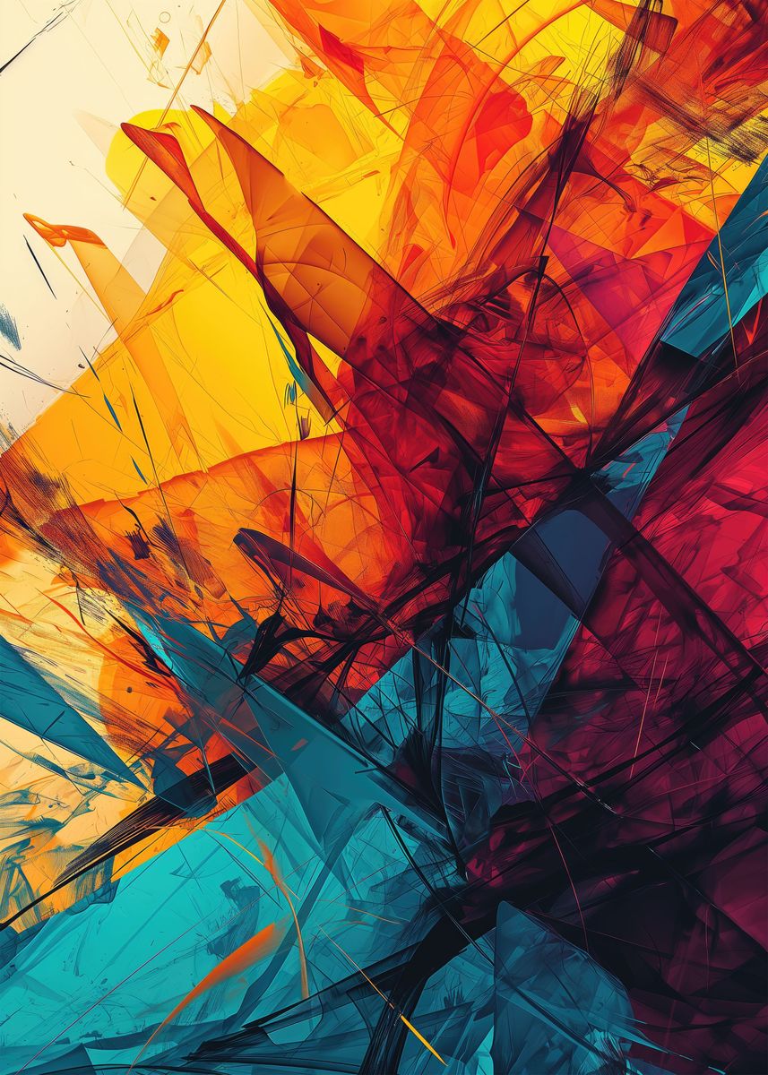 'Chromatic Harmony' Poster, picture, metal print, paint by murtzart ...