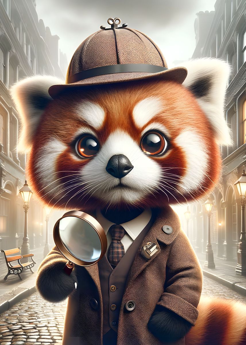 'Detective Panda Case' Poster, picture, metal print, paint by Jannick ...