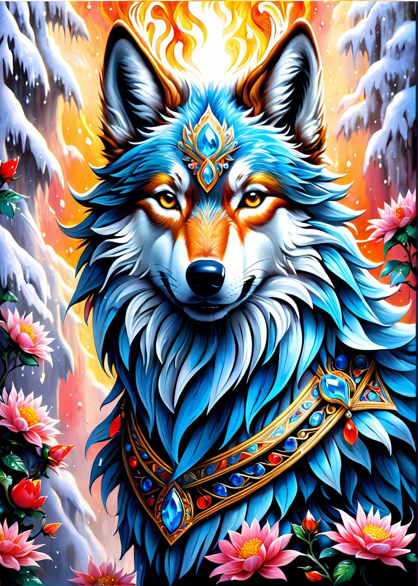 'Fantasy Wolf' Poster, picture, metal print, paint by Poster ...