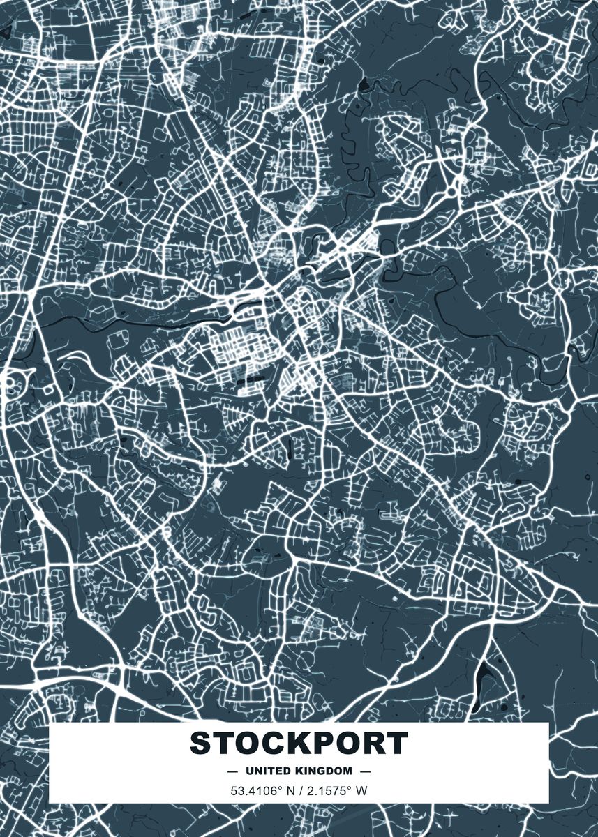 'Stockport' Poster, picture, metal print, paint by Bo Kev | Displate