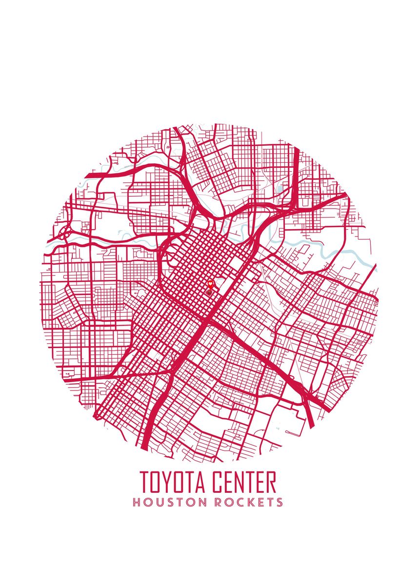 'Toyota Center Map' Poster, picture, metal print, paint by KI RU | Displate