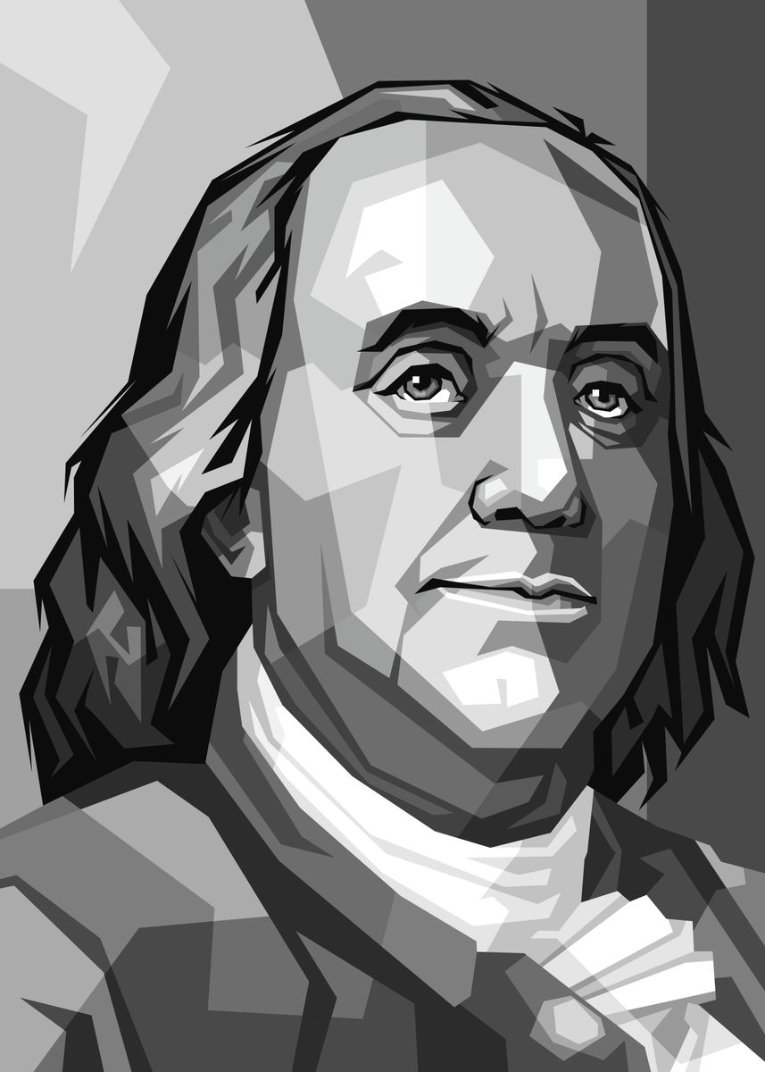 'Benjamin Franklin WPAP' Poster, picture, metal print, paint by Dika ...