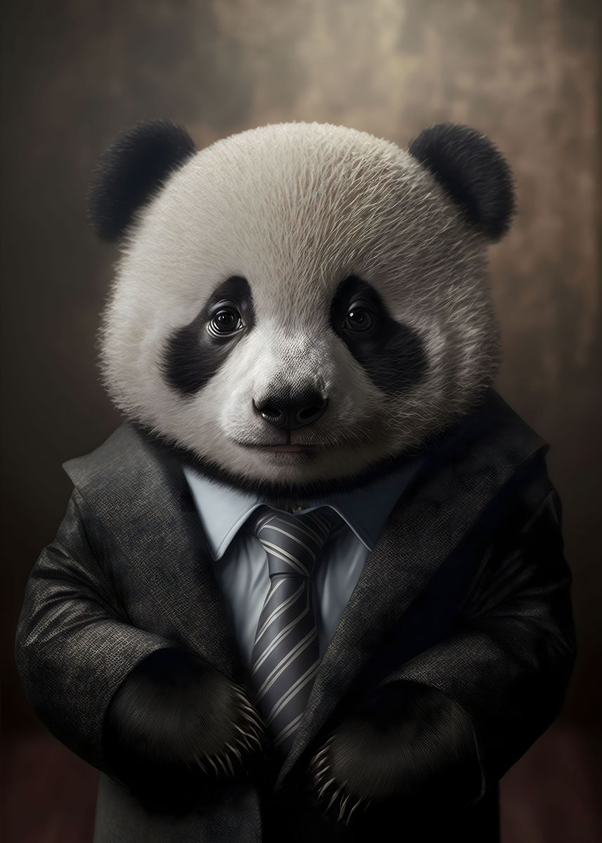 'Baby panda' Poster, picture, metal print, paint by EB Art | Displate