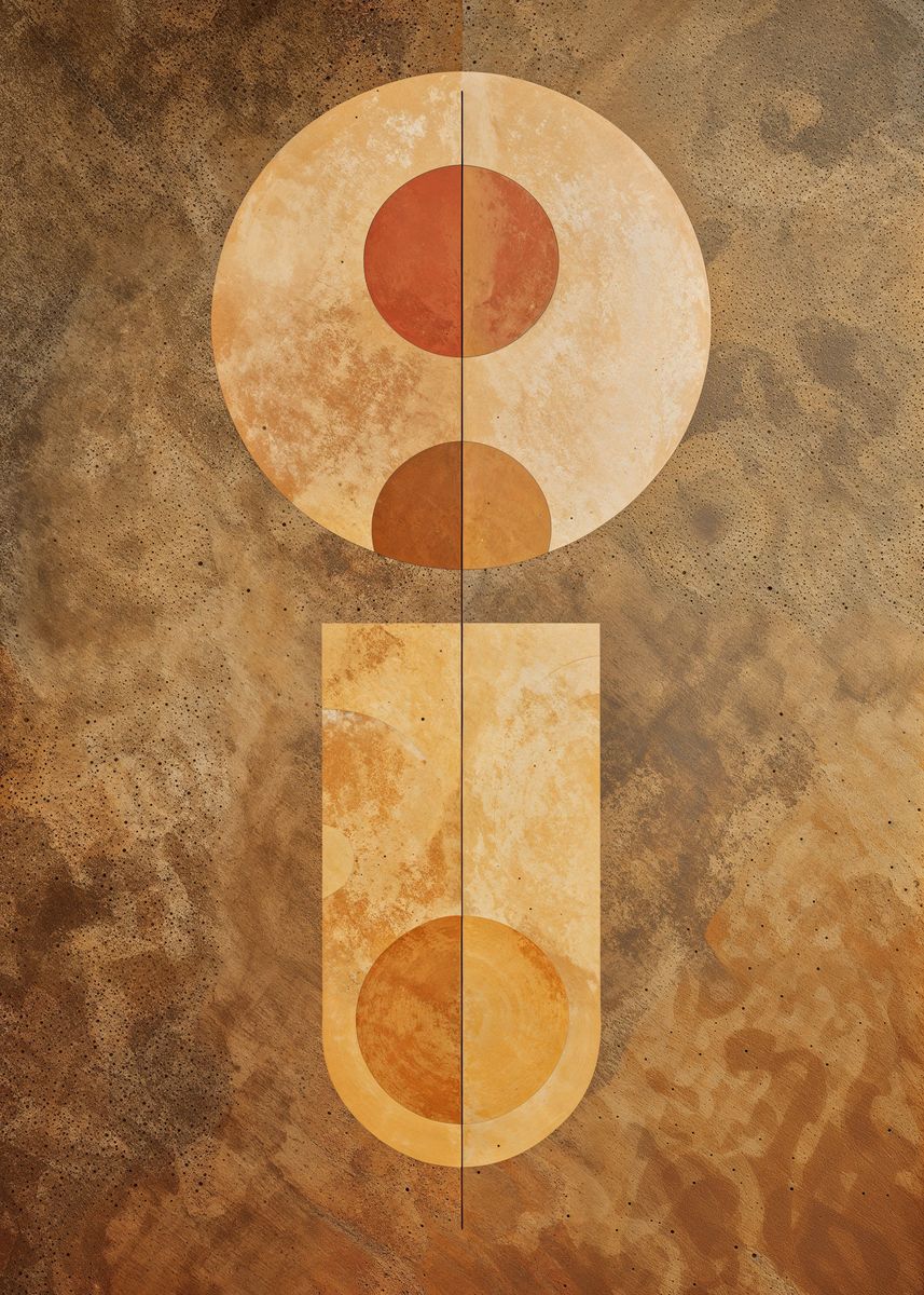 'Sunset Geometry' Poster, picture, metal print, paint by Katsu | Displate
