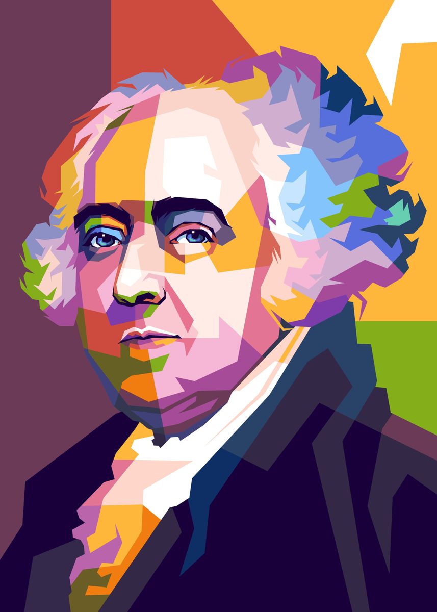 'John Adams in WPAP ' Poster, picture, metal print, paint by Dika Sujud ...