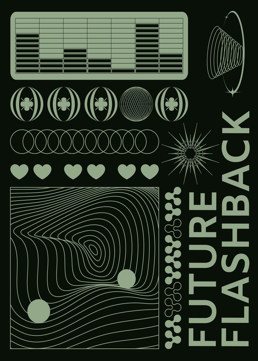 'Future flashback' Poster, picture, metal print, paint by fay list.art ...