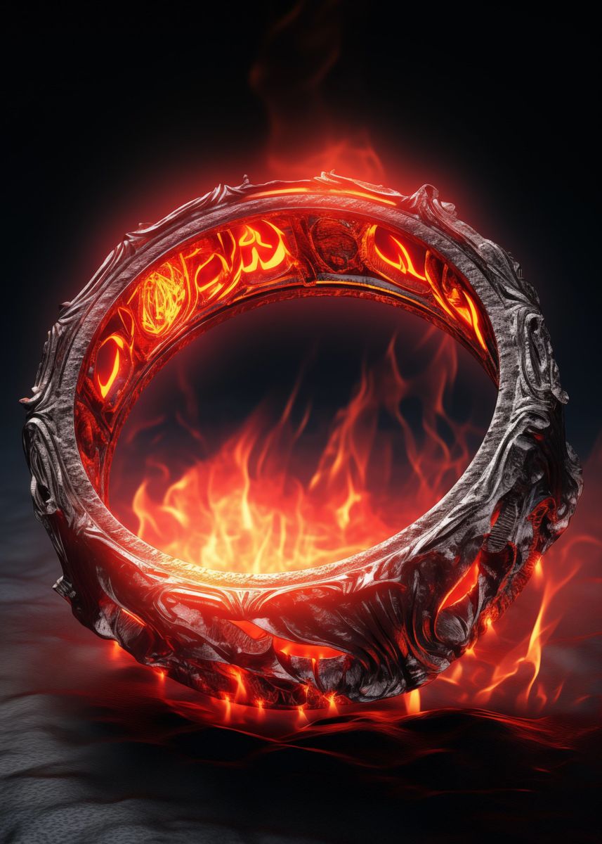 'Fire Magic Rings' Poster, picture, metal print, paint by Danan Putra ...