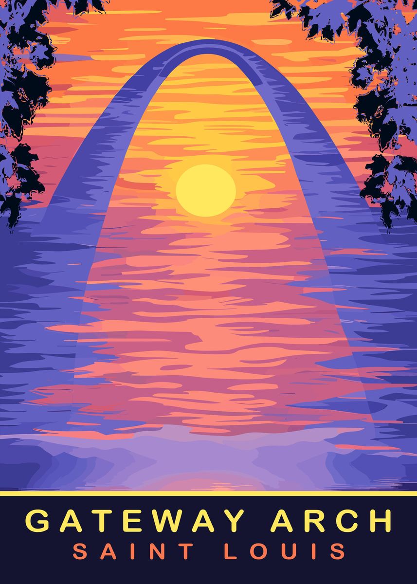 'Gateway Arch' Poster, picture, metal print, paint by Long Shot | Displate