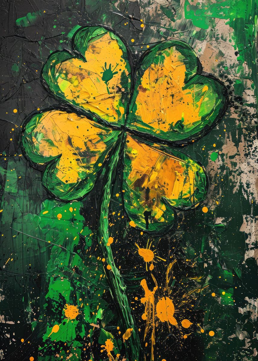 'Four Leaf Clover ' Poster, picture, metal print, paint by Ilyrin ...