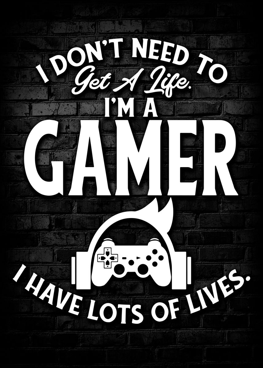 'Gamer Gaming Game' Poster, picture, metal print, paint by Metal ...