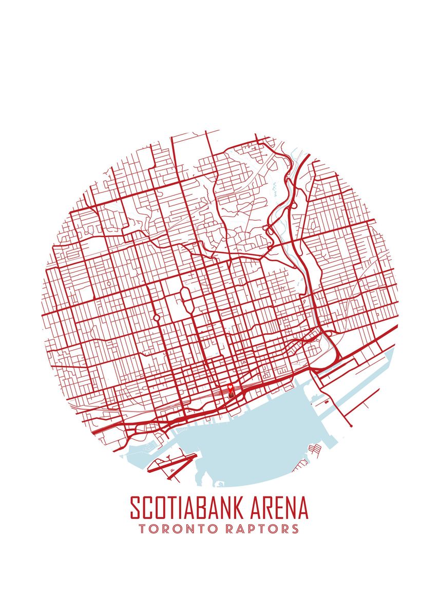 'Scotiabank Arena MAP' Poster, picture, metal print, paint by KI RU ...