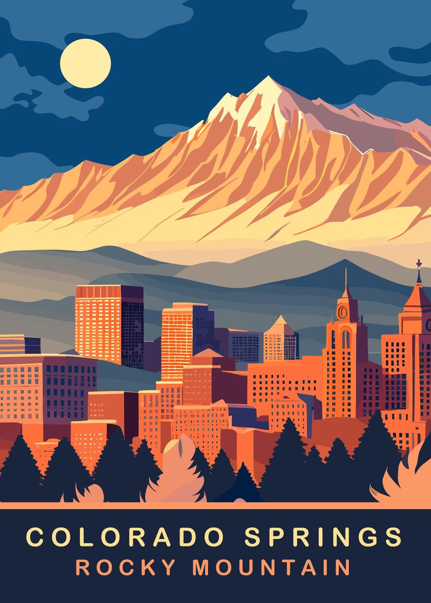 'Colorado Springs' Poster, picture, metal print, paint by Long Shot ...