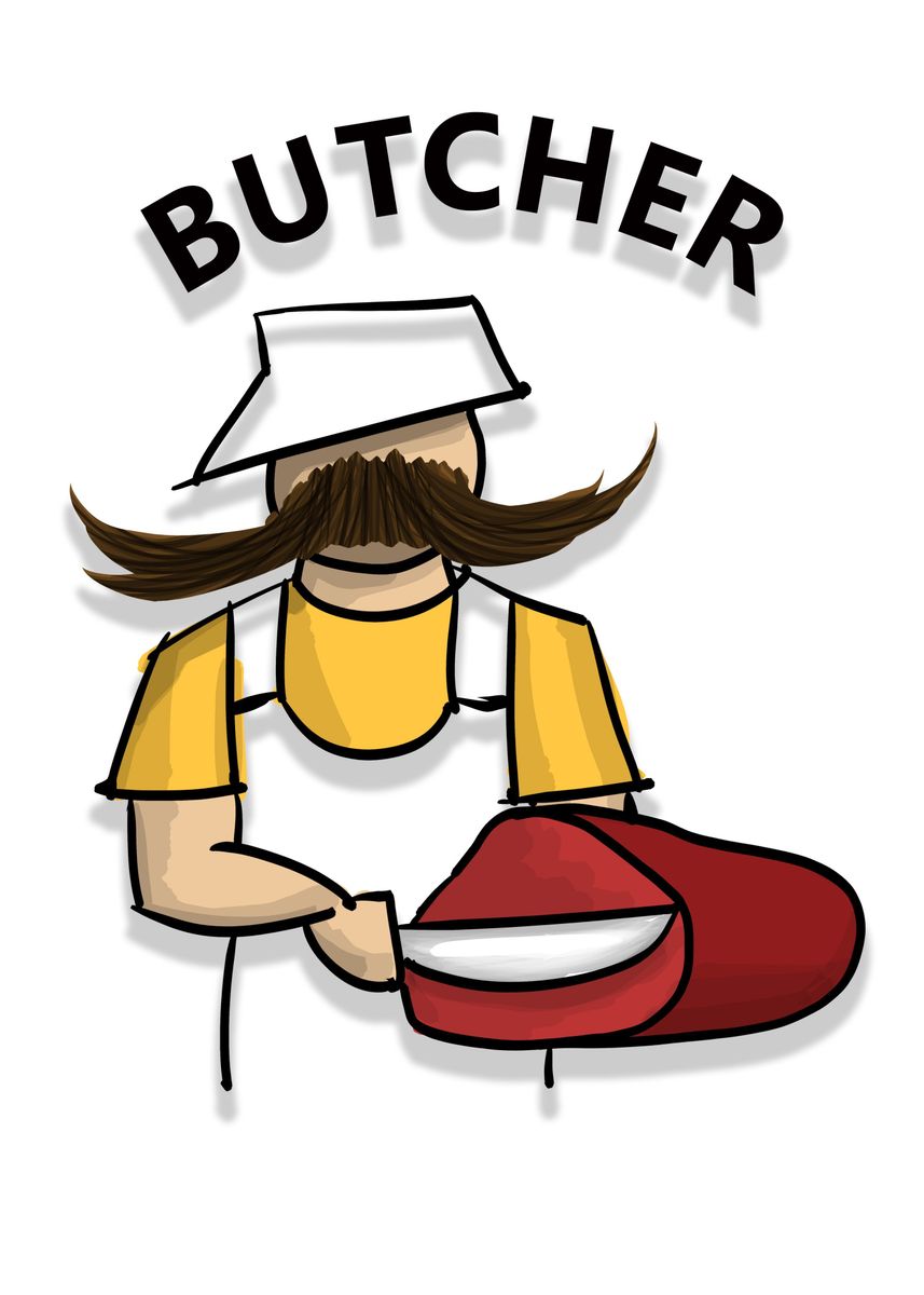 'Butcher Comic' Poster, picture, metal print, paint by Aymann Jamal ...