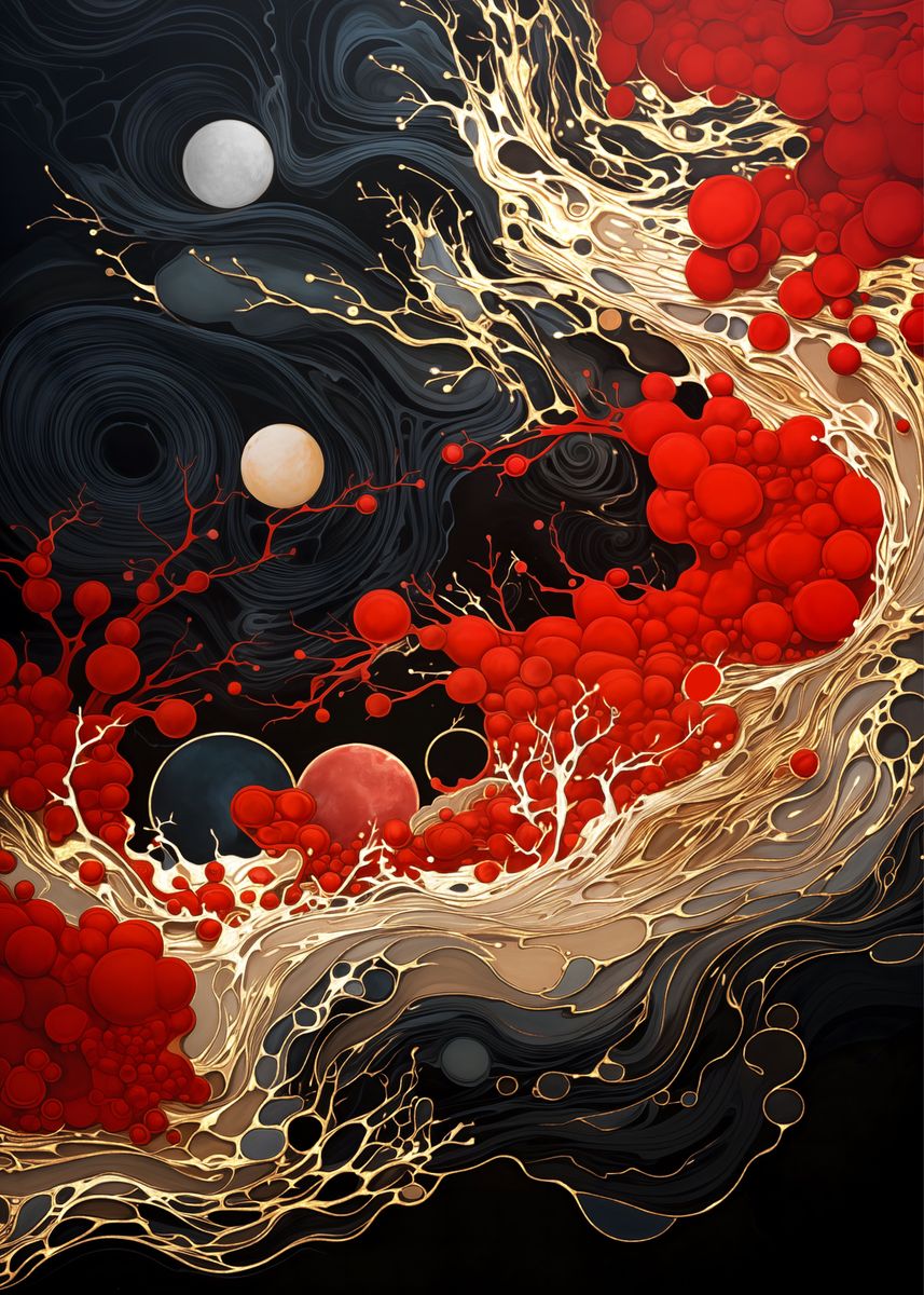 'Lifeblood Labyrinth' Poster, picture, metal print, paint by THEXYIA ...