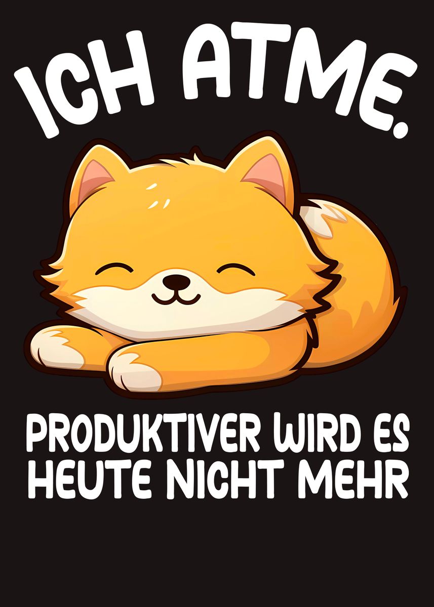 'Fuchs Lustiger Spruch' Poster, picture, metal print, paint by Henning ...