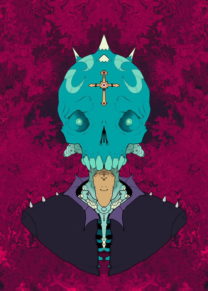 'Cyber Punk Skull' Poster, picture, metal print, paint by Rayan AZ ...