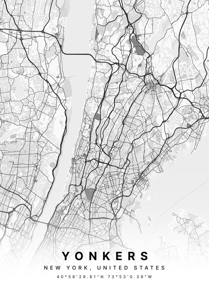 'Yonkers New York USA' Poster, picture, metal print, paint by Kemi ...