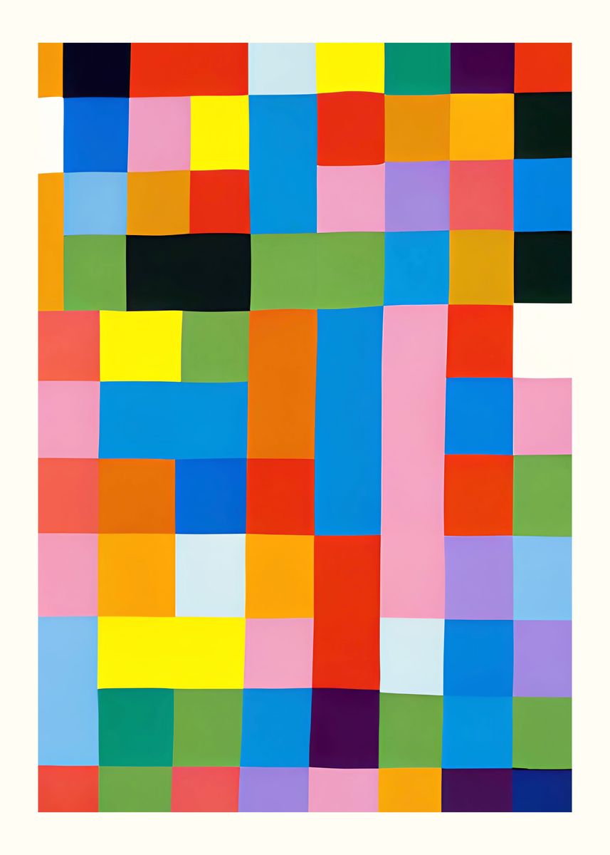 'Colorful Colorblocks' Poster, picture, metal print, paint by ...