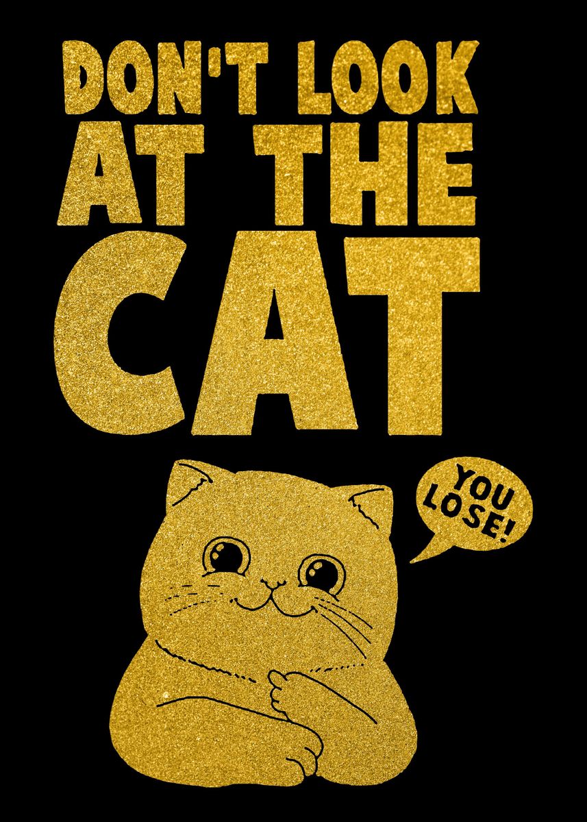 'Cat Funny' Poster, picture, metal print, paint by Fanth | Displate