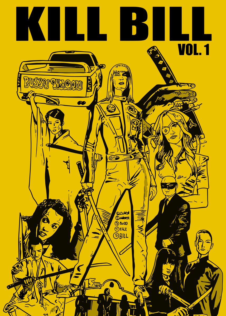 'Kill Bill' Poster, picture, metal print, paint by Ying Jackal | Displate