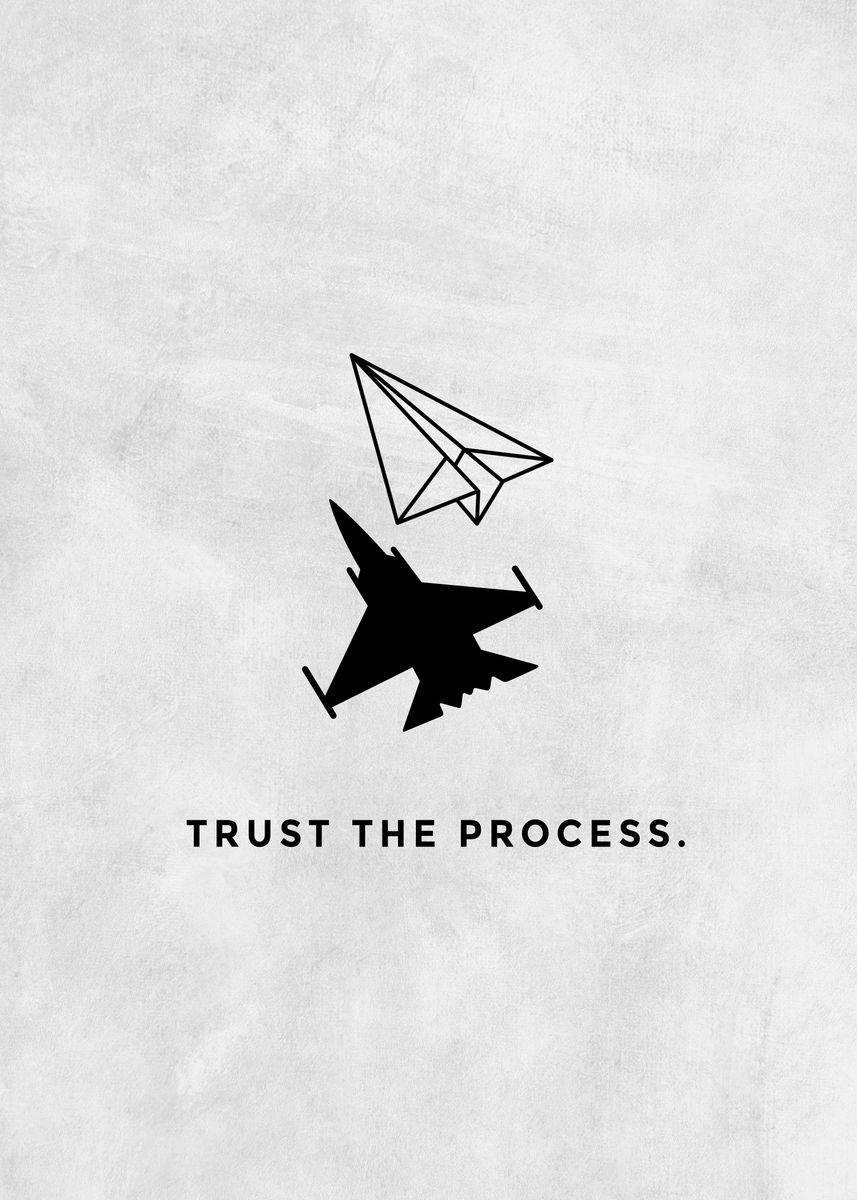 'Trust The Process Inspire' Poster, picture, metal print, paint by Team ...
