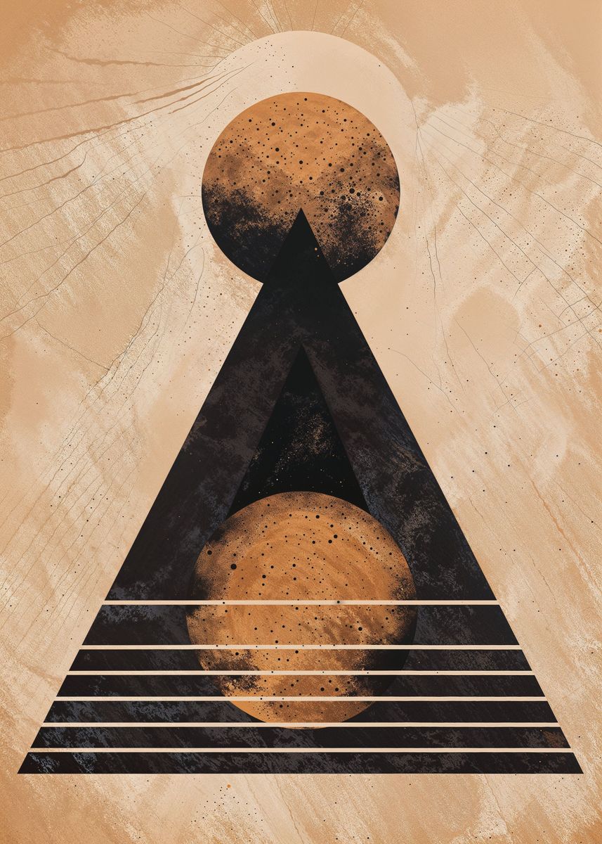 'Celestial Triad' Poster, picture, metal print, paint by Katsu | Displate