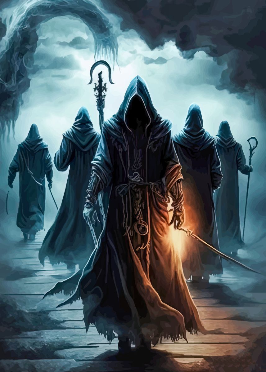 'Grim reaper' Poster, picture, metal print, paint by CuteGirl | Displate