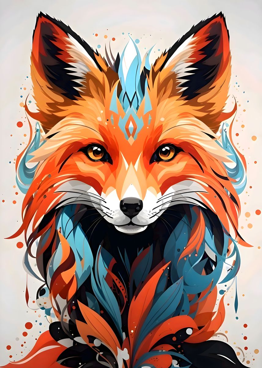 'illustration fox' Poster, picture, metal print, paint by pixar icia ...