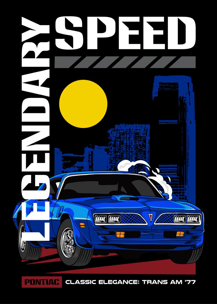 'Legendary Muscle Car' Poster, picture, metal print, paint by Berkah ...