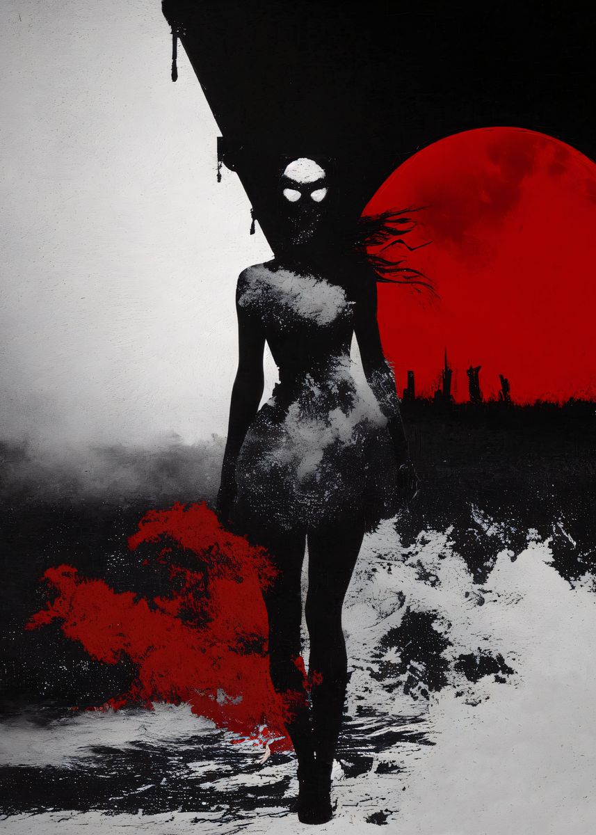 'Post Apocalyptic Woman' Poster, picture, metal print, paint by ...