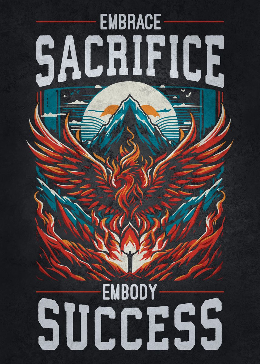 'Sacrifice Success Phoenix' Poster, picture, metal print, paint by CHAN ...