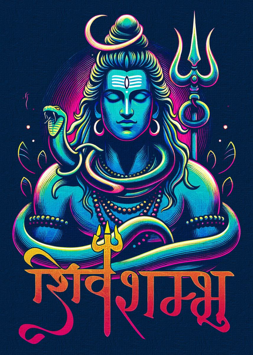 'Shiv Shambhu' Poster, picture, metal print, paint by Amrendra Kumar ...