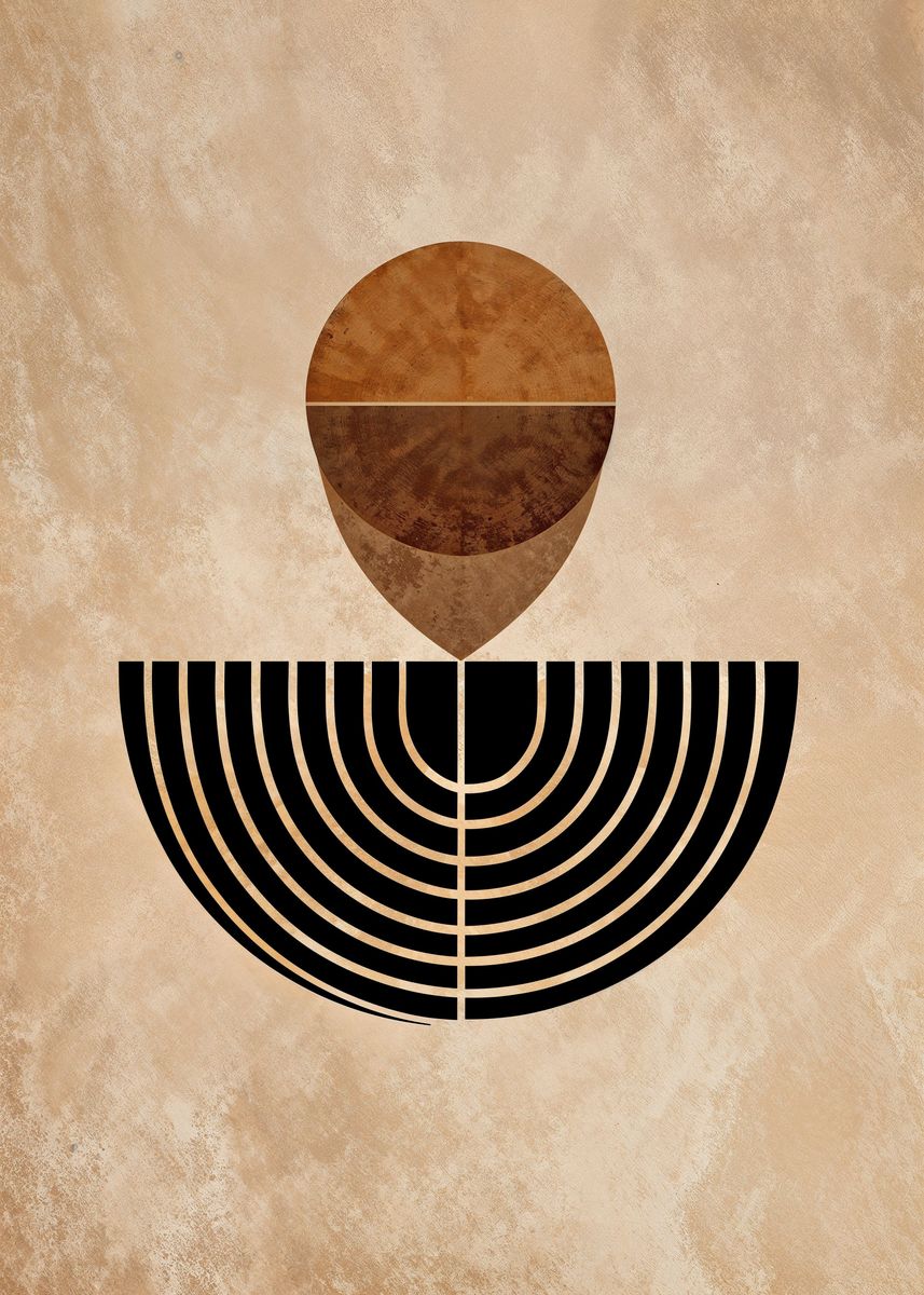 'Balanced Semicircle' Poster, picture, metal print, paint by Katsu ...