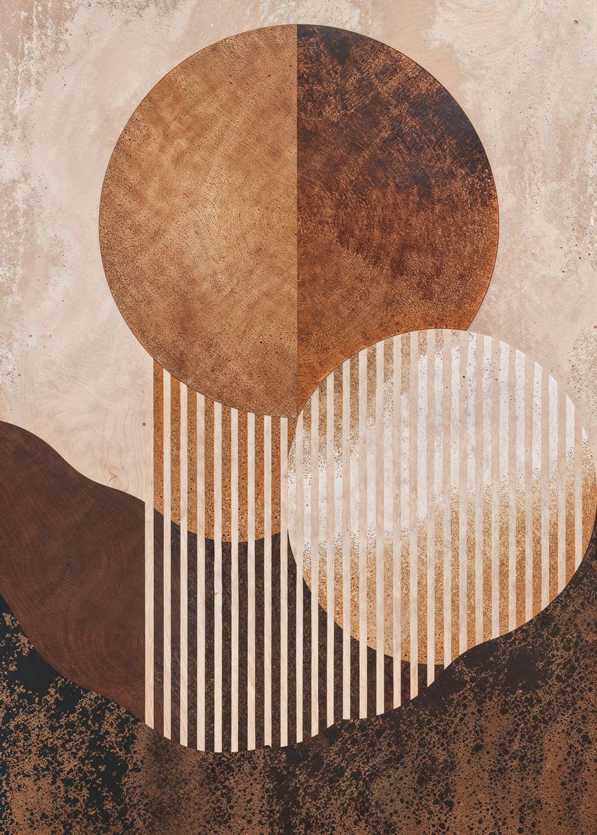 'Harmonic Circles' Poster, picture, metal print, paint by Katsu | Displate