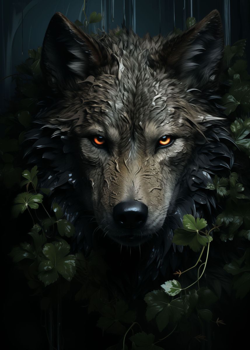'Dark Wolf' Poster, picture, metal print, paint by DM Photography ...