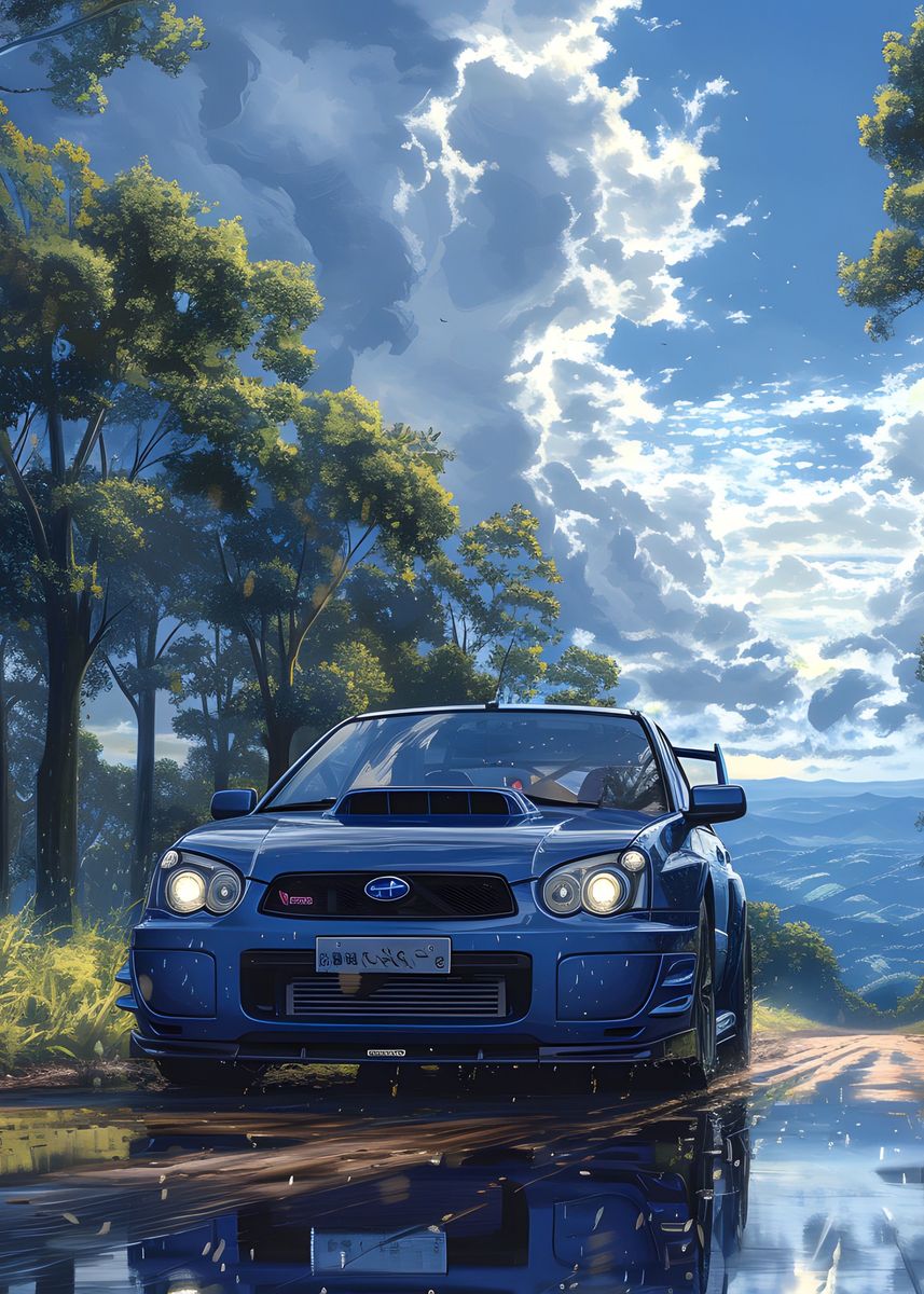 'subaru wrx' Poster, picture, metal print, paint by Gaidavuka | Displate