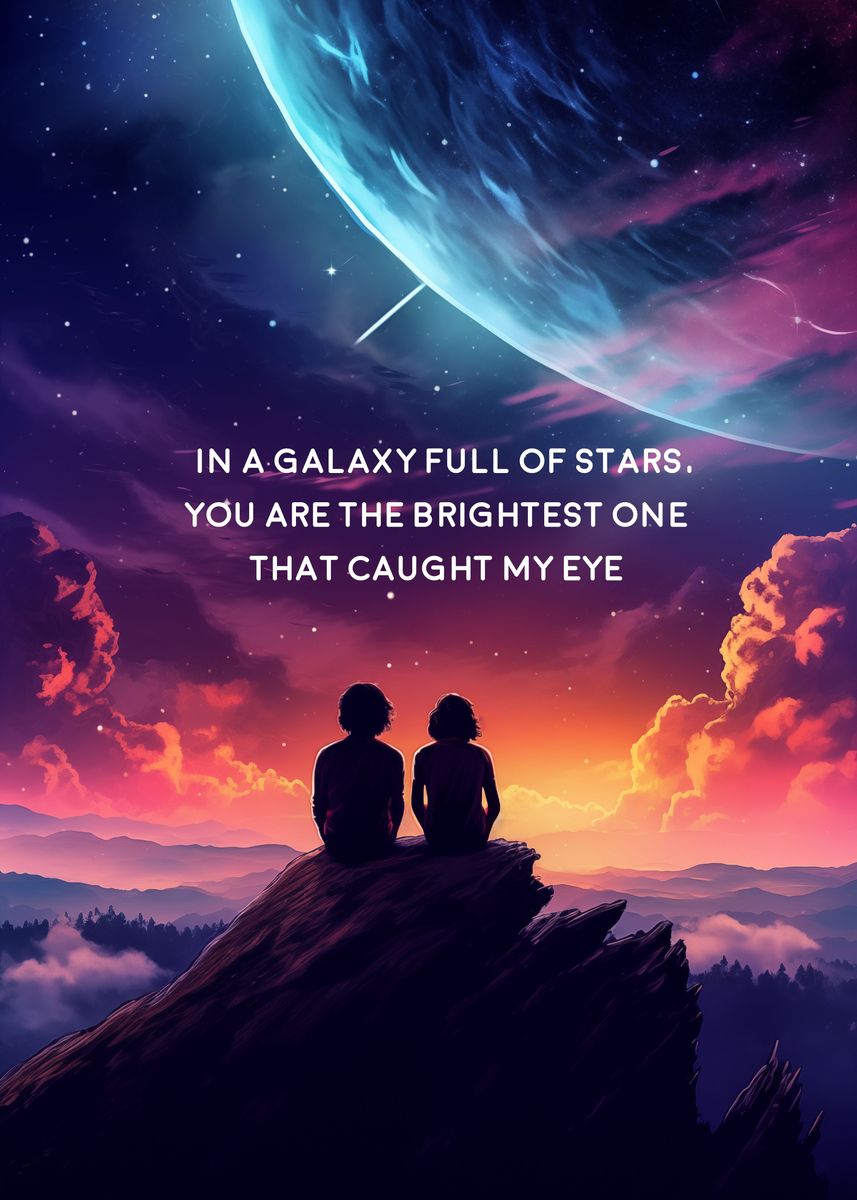 'Space love' Poster, picture, metal print, paint by Ramy Hazem | Displate