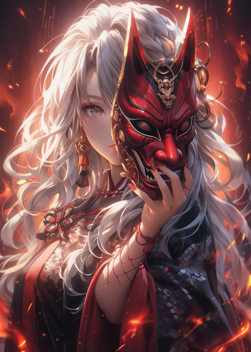 'Anime Demon Assassin' Poster, picture, metal print, paint by Fleur de ...