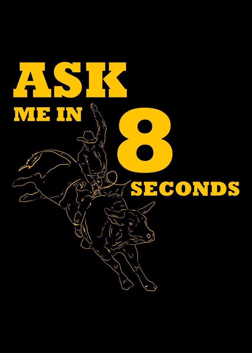 'Bull Riding Cowboy' Poster, picture, metal print, paint by maxdesign ...