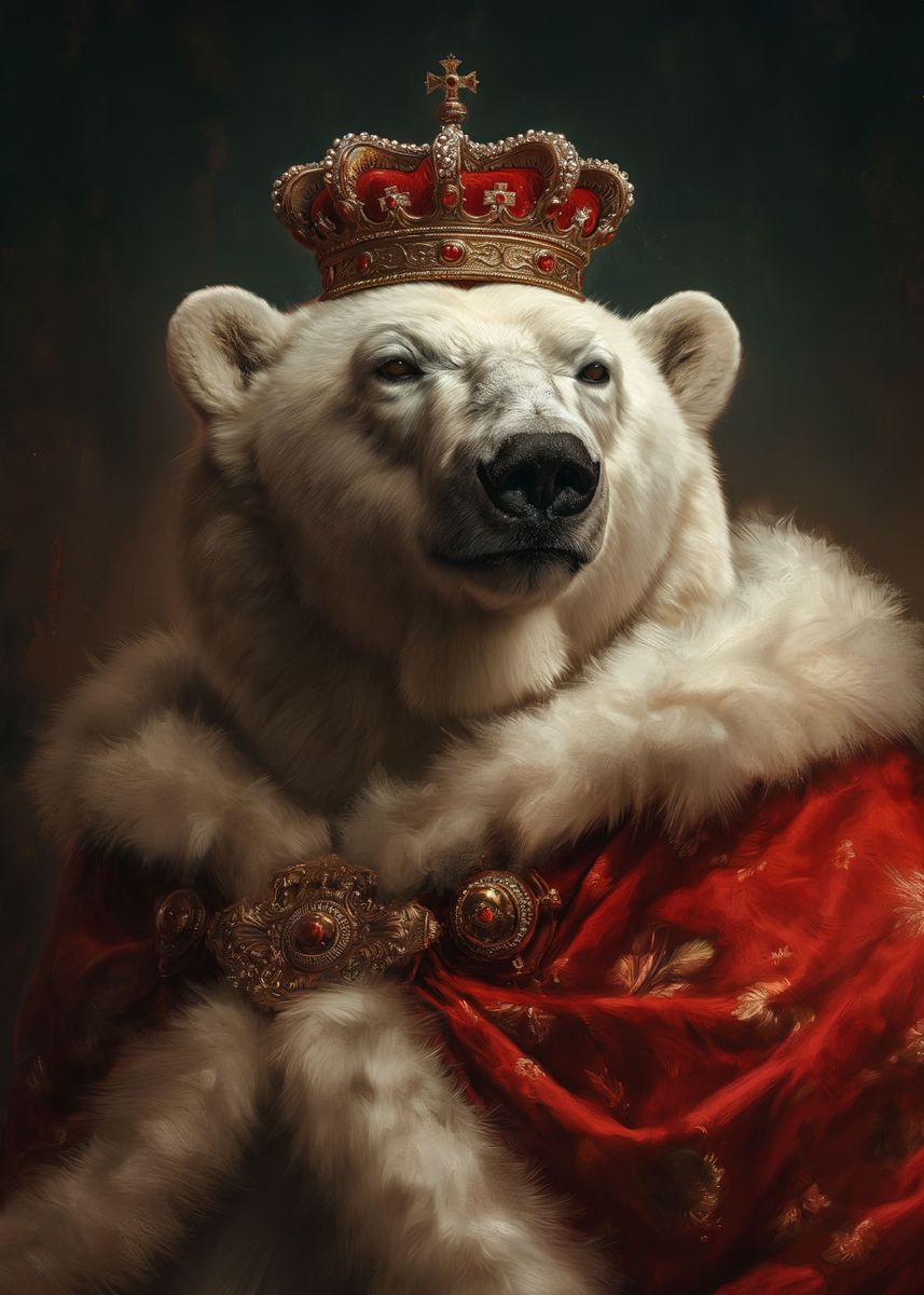 'Regal Polar Bear' Poster, picture, metal print, paint by Notorious ...