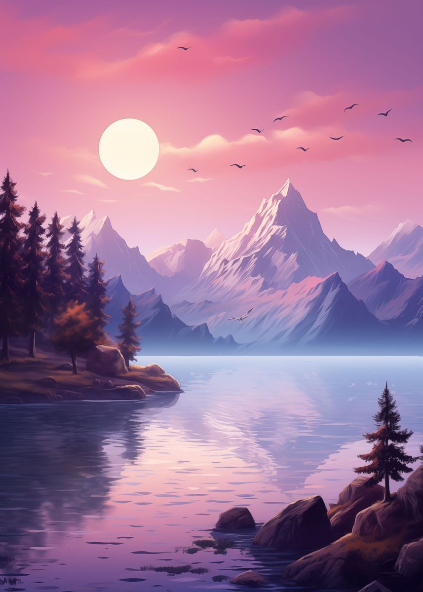 'Nature view 2' Poster, picture, metal print, paint by Ramy Hazem ...