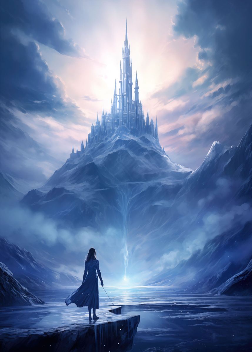 'Mystic Frost Keep' Poster, picture, metal print, paint by Powerful ...