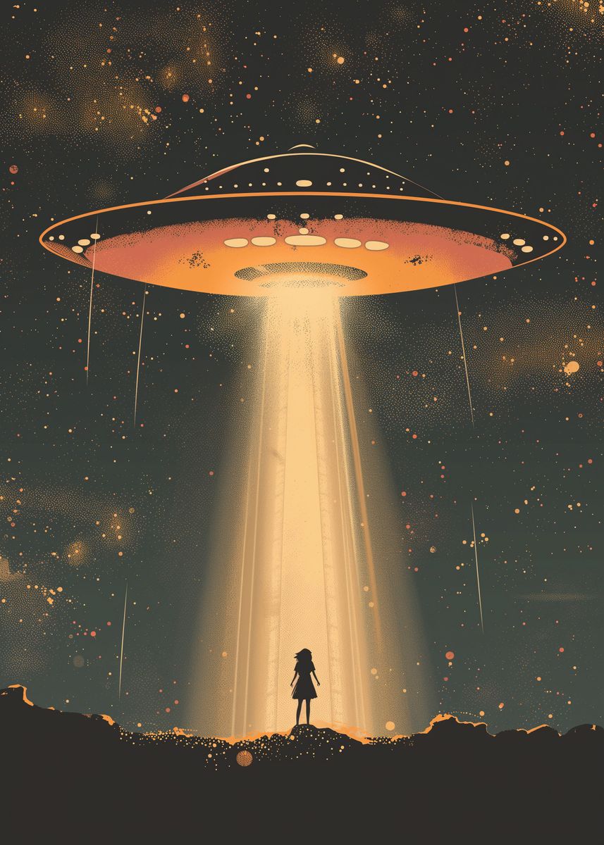 'Epic Alien Abduction' Poster, picture, metal print, paint by ...
