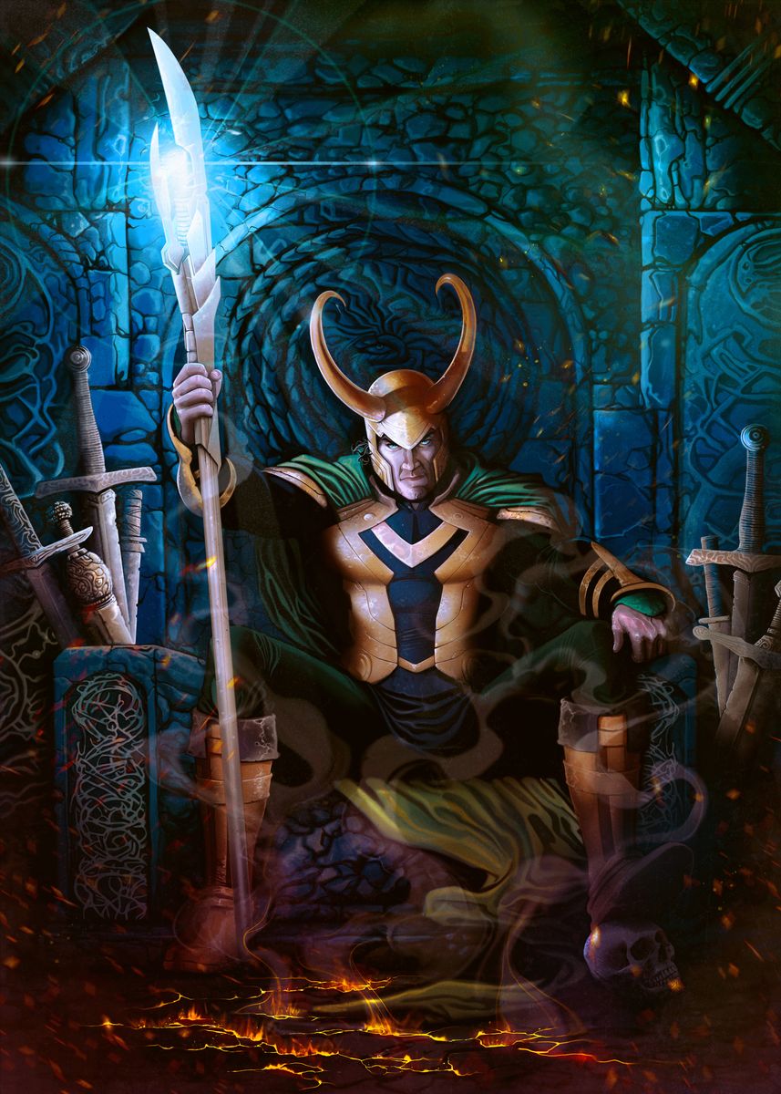 'Loki Comic' Poster, picture, metal print, paint by Marvel | Displate