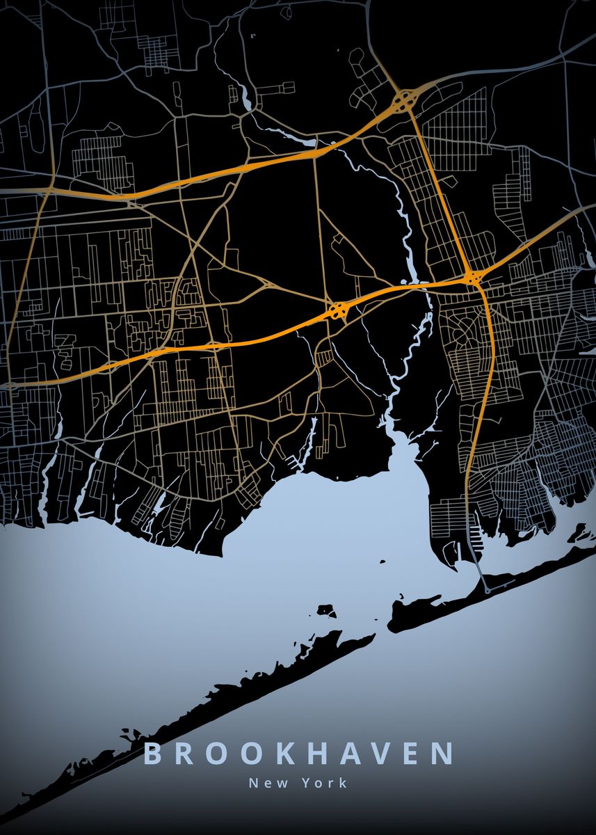 'Brookhaven New York' Poster, picture, metal print, paint by Deeo ...