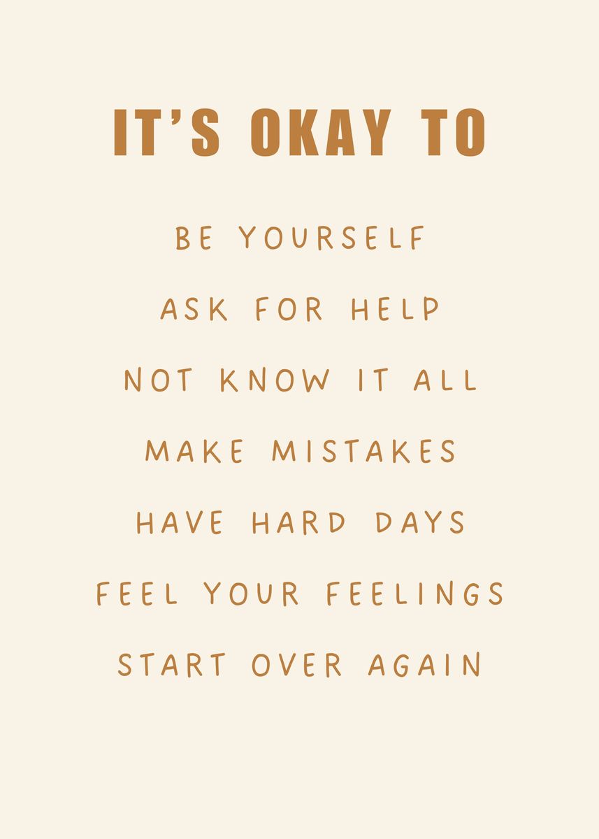 'Be Yourself Motivational' Poster, picture, metal print, paint by ...