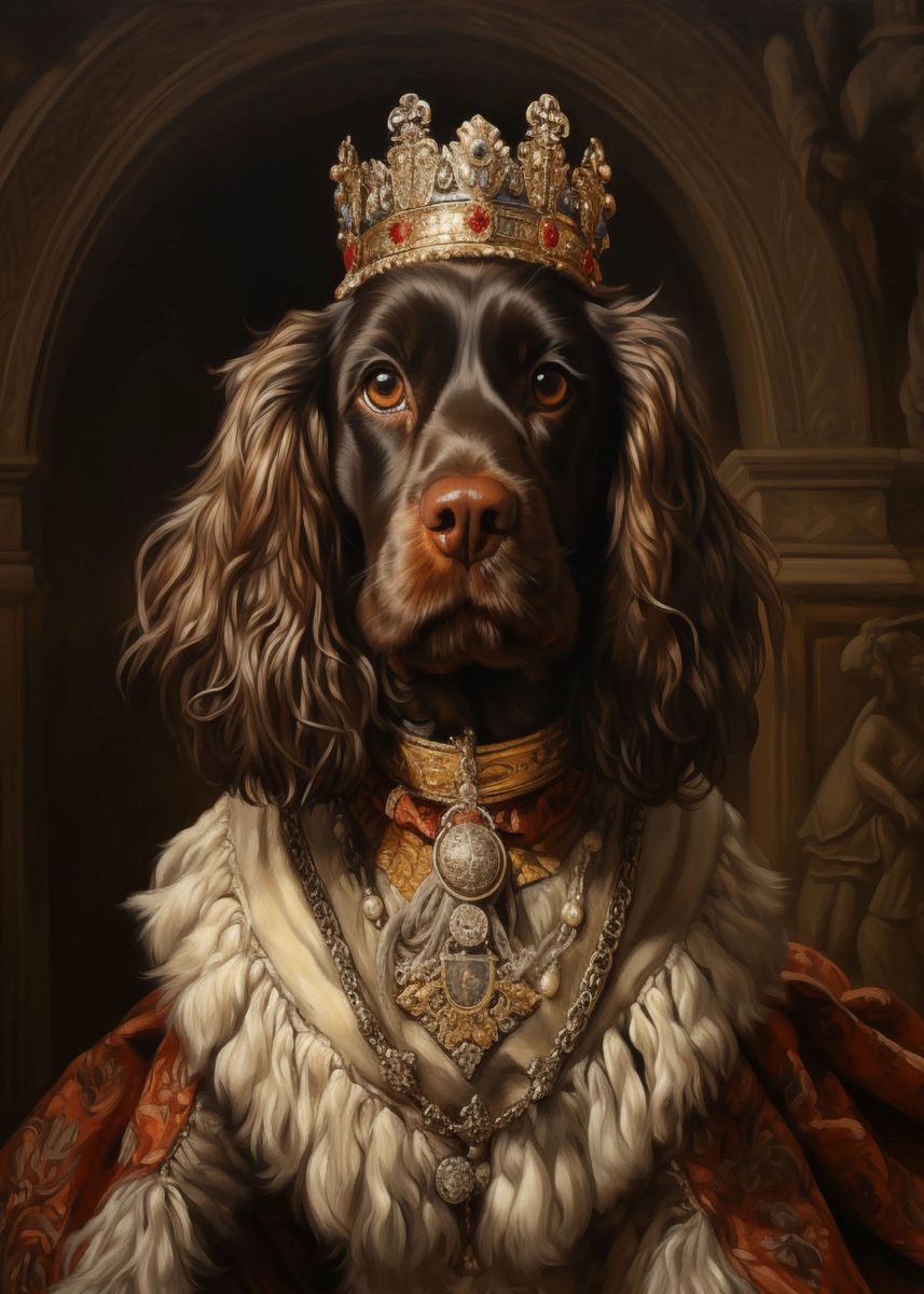 'King Cocker Spaniel' Poster, picture, metal print, paint by ...