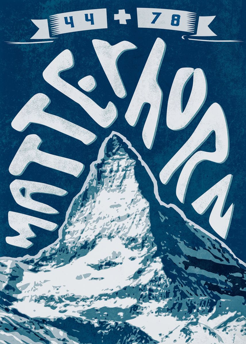 'Matterhorn ' Poster, picture, metal print, paint by Poster Noster by ...